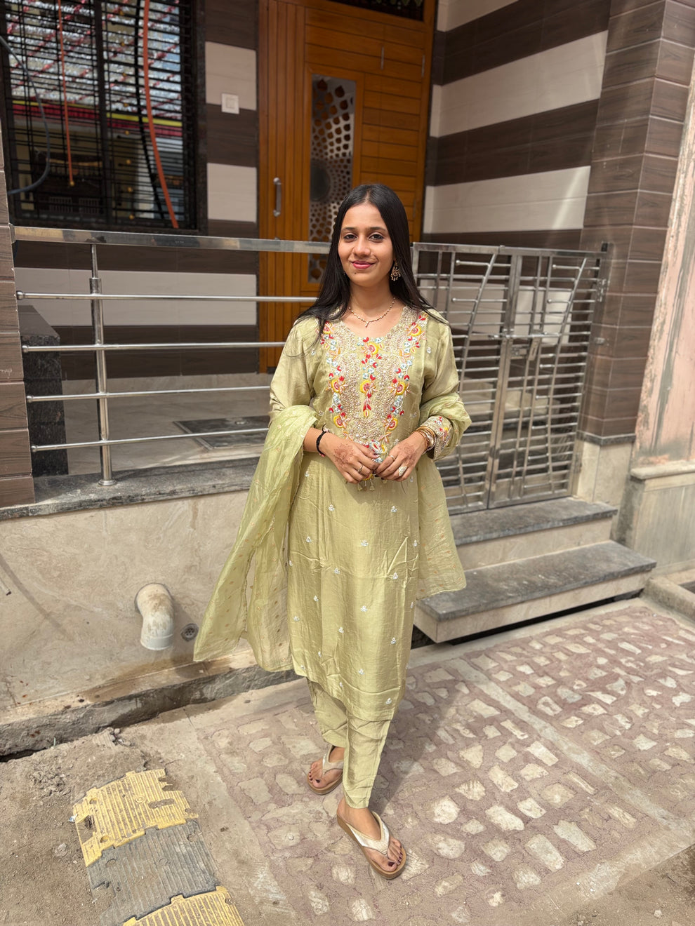 Pastel Green Salwar Suit set - Stylesang